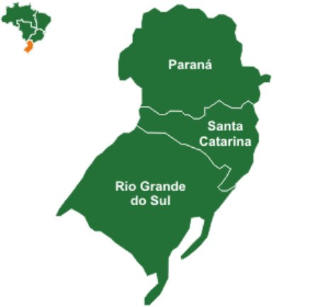 Mapa região Sul | Blog Maxi Educa